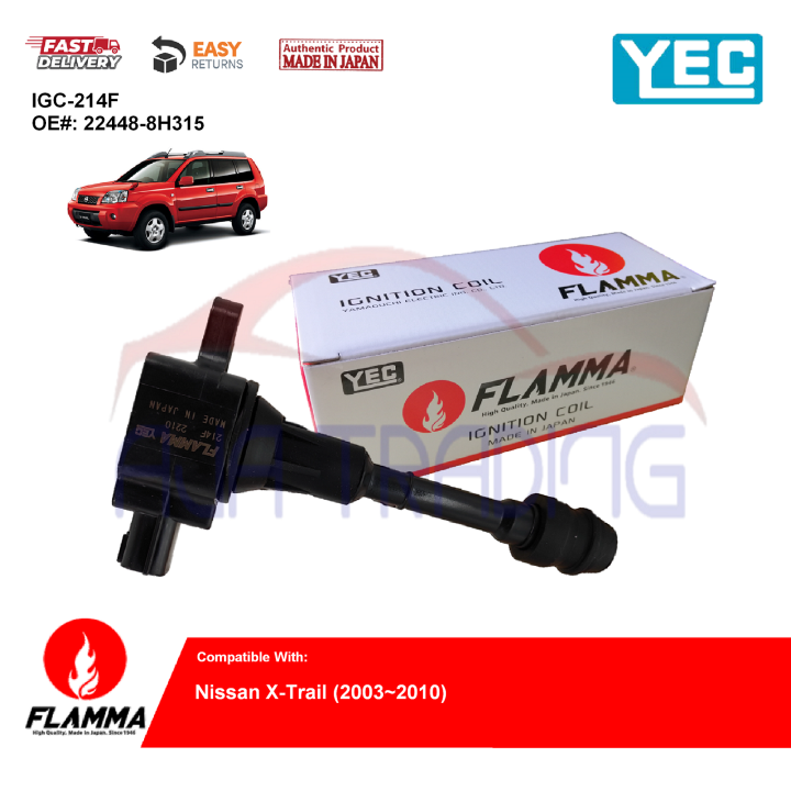 YEC FLAMMA Ignition Coil IGC-214F Nissan X-Trail (2003 - 2010) (22448 ...
