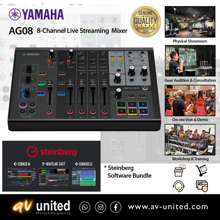 Yamaha AG08 Live Streaming Mixer, Digital Sound Card | Lazada