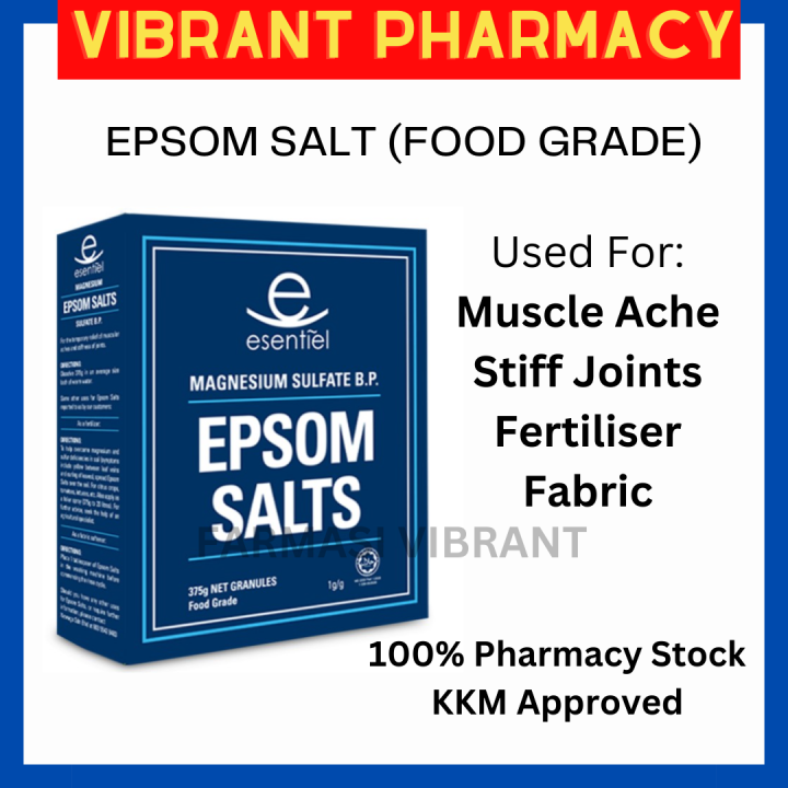 GARAM EPSOM SALT ESENTIEL 375g Garam Kesihatan Esentiel EPSOM Salt ...