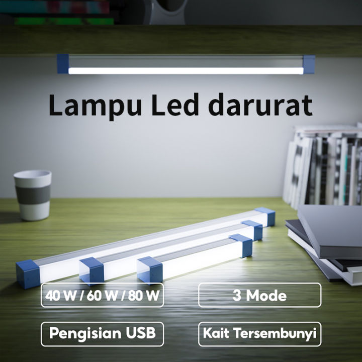 lampu neon led panjang T7 usb bolam let portable emergency lamp darurat ...