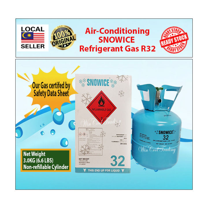 SNOWICE Refrigerant gas for air-conditioning/ Gas untuk aircond R32 3 ...