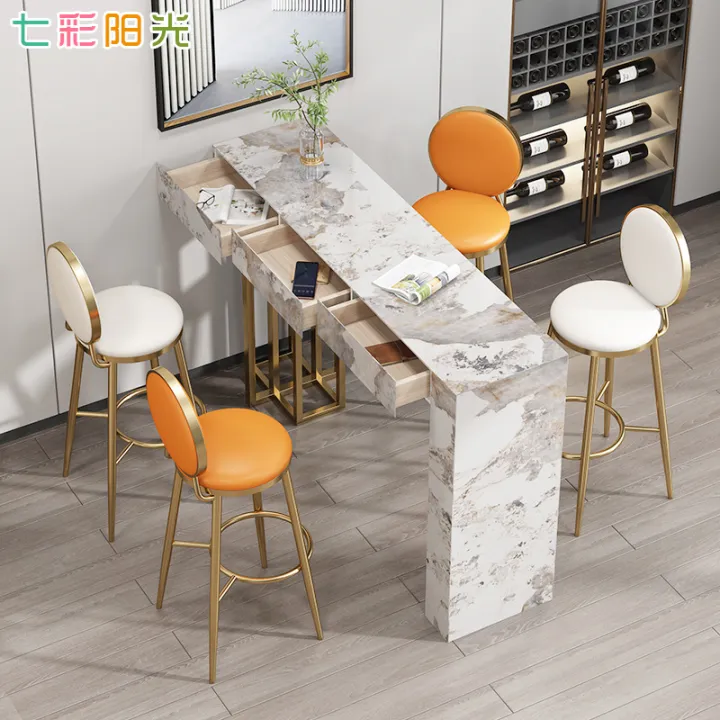 Light luxury rock bar home living room partition dining table ...