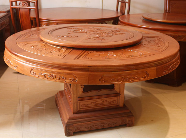 Chinese mahogany round dining table rosewood carved round table ...