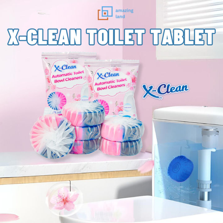 COMBO 12PCS X-Clean Toilet Tablet For Toilet Bowl Cleaner Automatic ...