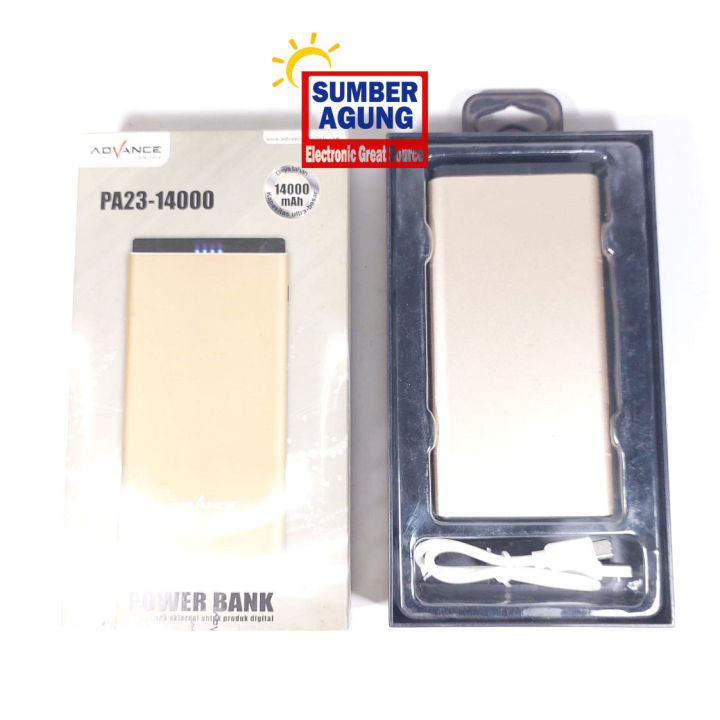 Advance Powerbank PA23 14000mAh Power Bank Travel Compact Ringan ...