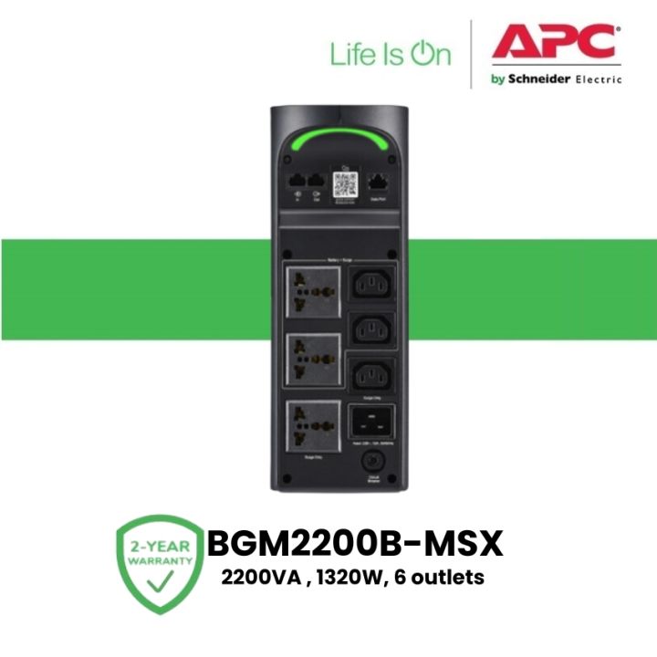 APC BGM2200B-MSX / BGM2200-MSX 2200VA/1320W Back-UPS Pro RGB Gaming UPS ...