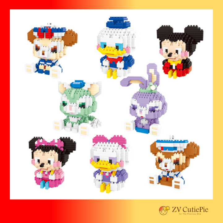 Mini Lego Blocks💕Ready Stock💕 Mickey Donald Stellalou Nano Micro Blocks ...