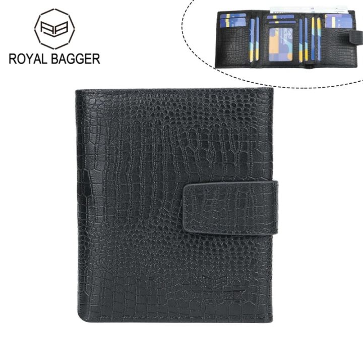 Royal Bagger Short Wallets for Men Genuine Cow Leather Casual Card ...