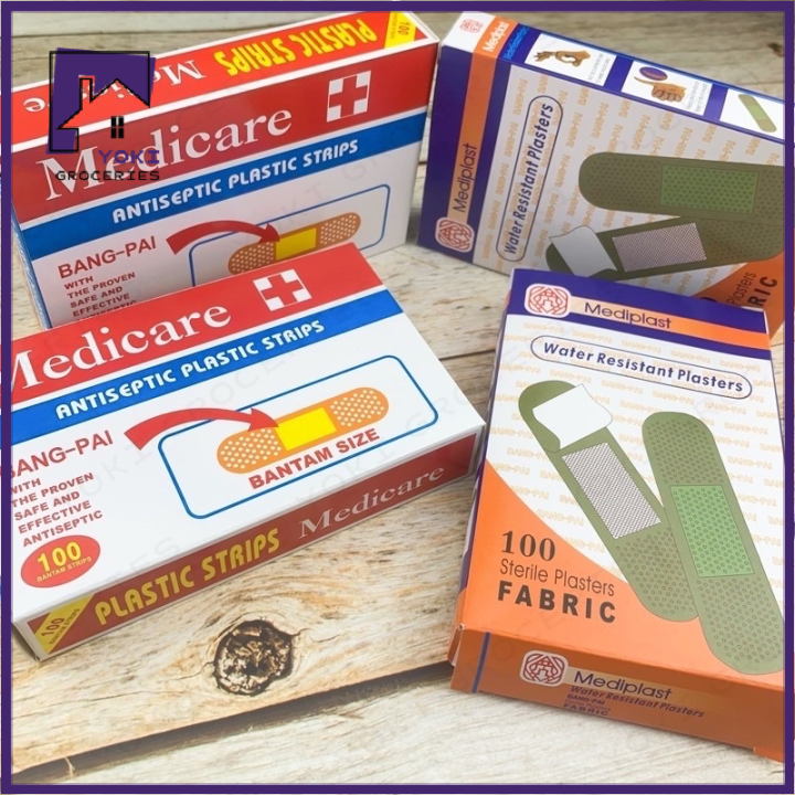 Medicare 100pcs/1box Strips Adhesive Antiseptic Bandage Band Aid First ...