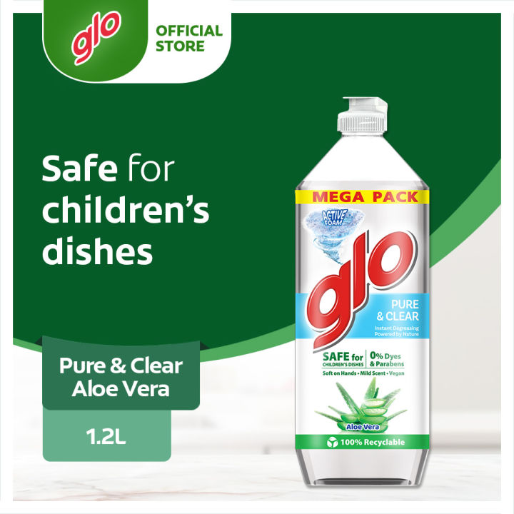 Glo Pure & Clear Aloe Vera Dishwashing Liquid 1.2L | Lazada