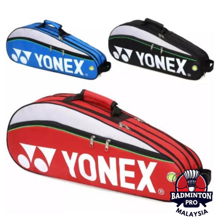 Badminton Bag Racket Backpack Waterproof Nylon With Shoes Compartment ...