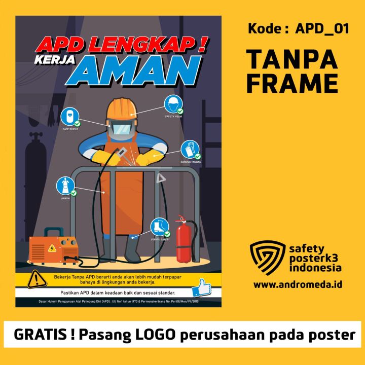 Safety Poster : APD Pengelasan Hot Work Pekerjaan Panas Welding ...