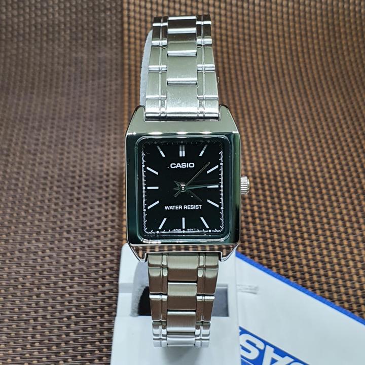 [TimeYourTime] Casio LTP-V007D-1E Ladies Stainless Steel Black Dial ...