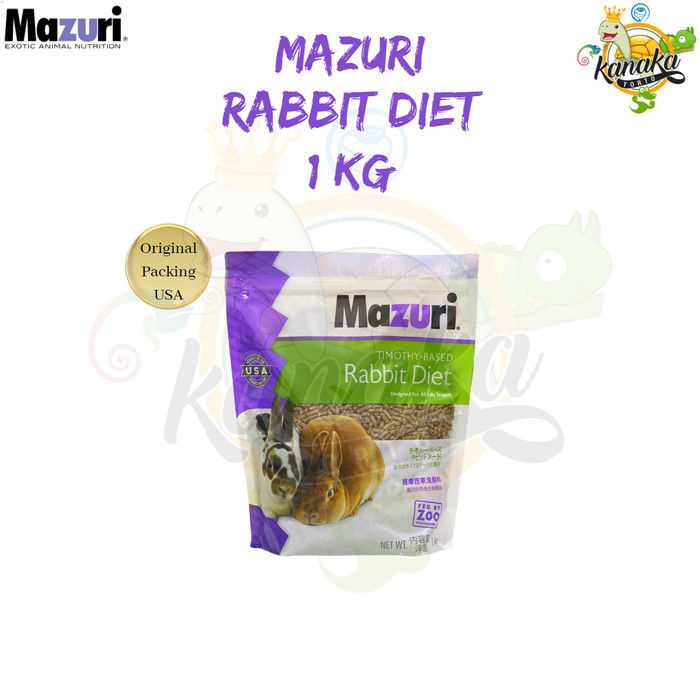 MAZURI Rabbit Diet With Timothy Hay 1 Kg Makanan Pelet Kelinci | Lazada ...