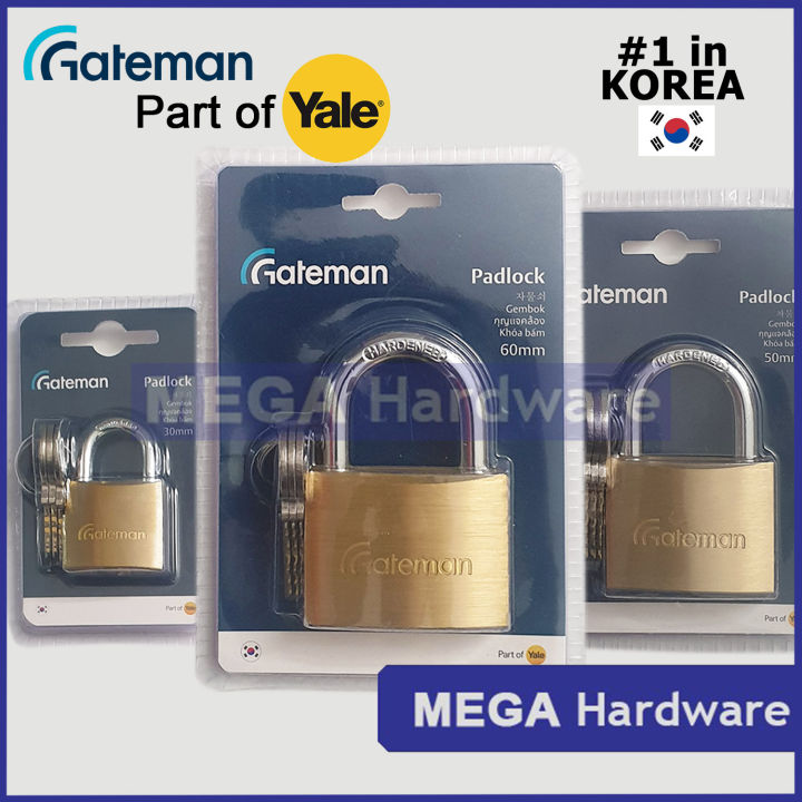 YALE Gateman Brass Padlock 30mm 40mm 50mm 60mm (4-pin, 5-pin or 6-pin ...