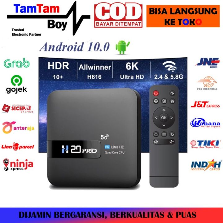 Android Set Top Box Smart TV Digital H20 Pro H20Pro 4K Wifi USB HDMI AV ...