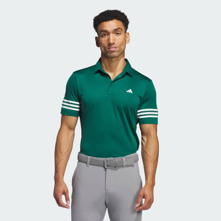 adidas Golf 3-Stripes Polo Shirt Men Green IW2386 | Lazada.co.th