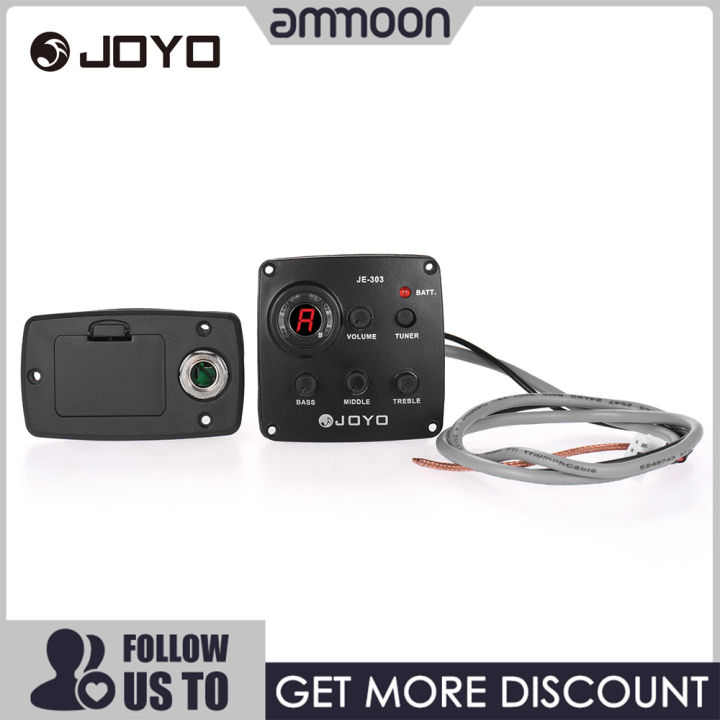 [ammoon]JOYO JE-303 Acoustic 3-Band EQ Equalizer Guitar Piezo Pickup ...