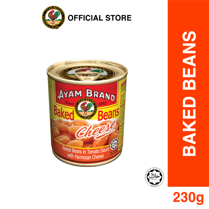 Ayam Brand Baked Beans In Tomato Sauce with Parmesan Cheese 230g | Lazada