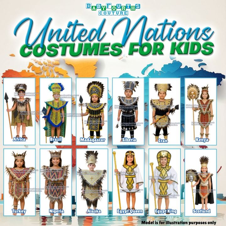 4. Kids United Nation Costume Africa Senegal Angola Brazil Madagascar ...
