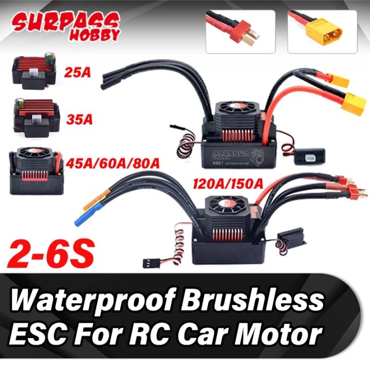 RC Ship Electronic Speed Control 60A Waterproof Brushless ESC For RC ...