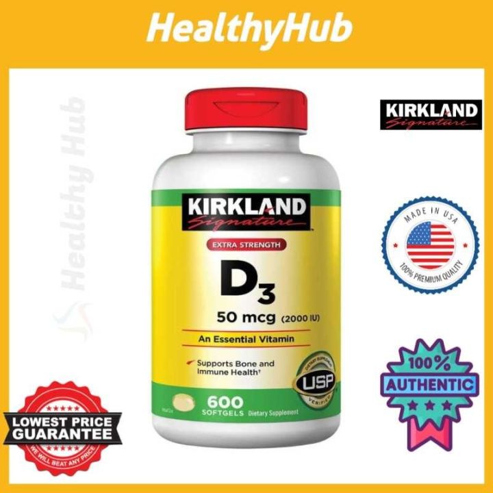 Kirkland Vitamin D3, 2000 UI Softgels | Lazada PH