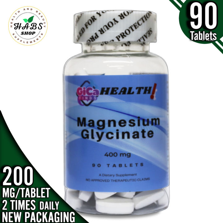 GicaFinds Health!, Magnesium Glycinate 200mg 90 Tablets or 180 Tablets ...