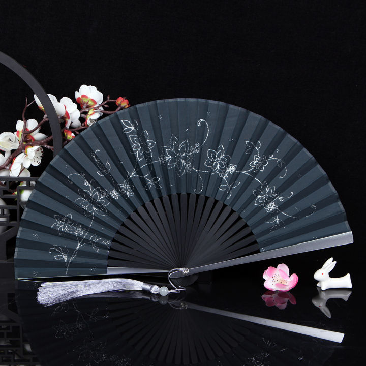 Titanium alloy fan boy weapon iron fan pure metal self-defense weapon ...