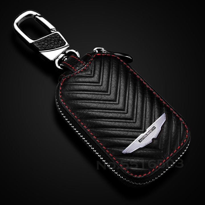 Leather Key Case For Aston Martin DB9 DB11 DBS V8 V12 Vantage With Logo ...