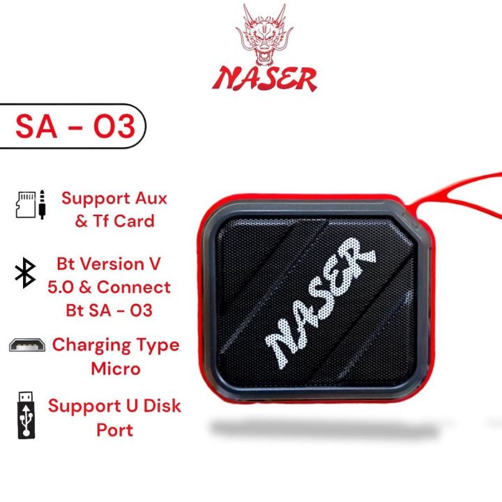 SPEAKER BLUETOOTH NASER SA-03 | Lazada Indonesia