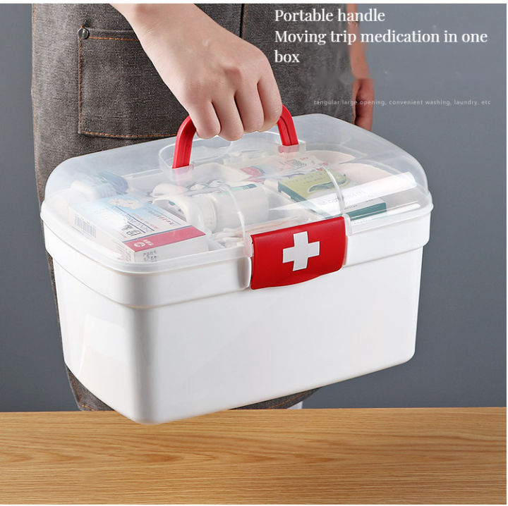 【PHReady Stock】First Aid Kit Storage Box Plastic Family First aid box ...