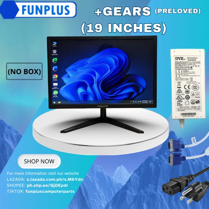 +GEARS 19" MONITOR LED WIDE VGA HDMI PORT | 1440x900 Resolution ...