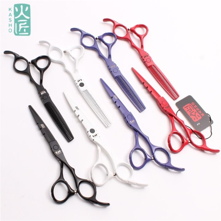 440C Kasho 6inch Hair Cutting Scissor Flat Tooth Scissor Hairdressing ...