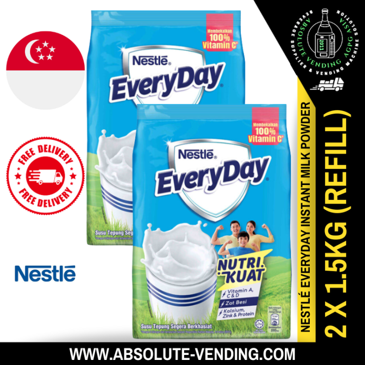 [TWIN PACK] EVERYDAY Full Cream Milk Powder Refill Pack 1.5KG X 2 (PACKETS) | Lazada Singapore