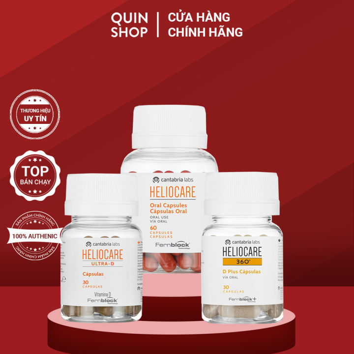 Viên Uống Chống Nắng Heliocare Oral, Ultra D, 360 D Plus Capsules ...