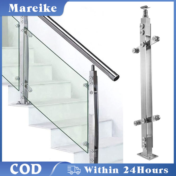 85cm Glass Railing Post Stainless Steel Staircase Handrail Balusters ...