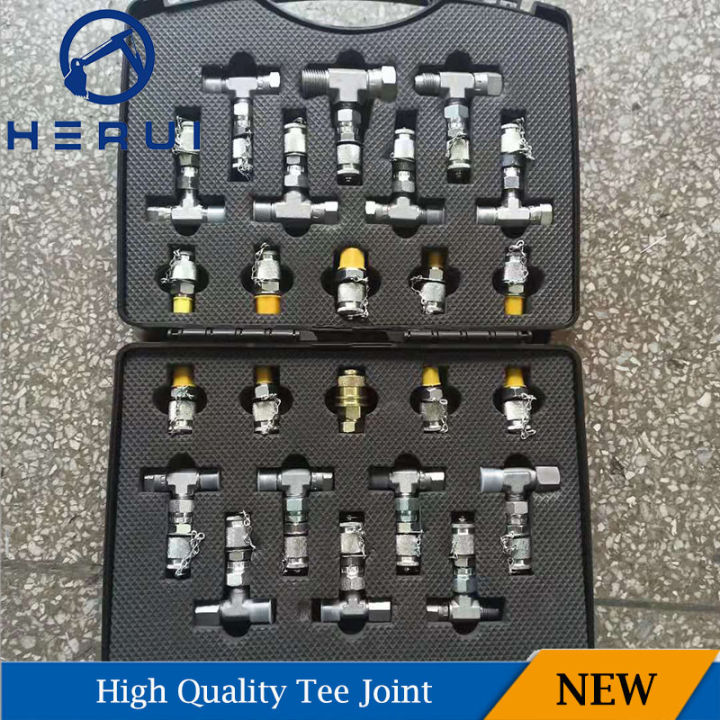 Diagnostic Tool Tee Adapter Hydraulic Pressure Gauge Set Test Kits ...