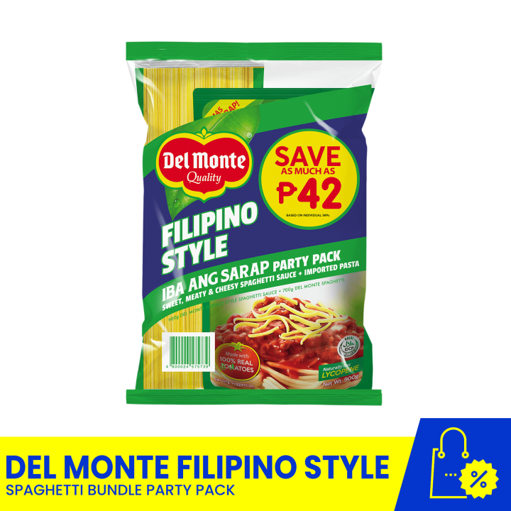 DEL MONTE Filipino Style Spaghetti Party Pack, pasta sauce, noodles sauce, sweet spaghetti sauce ...