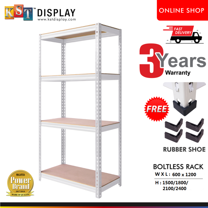Boltless Rack White 600MMX1200MM Home Storage Warehouse Store Room ...