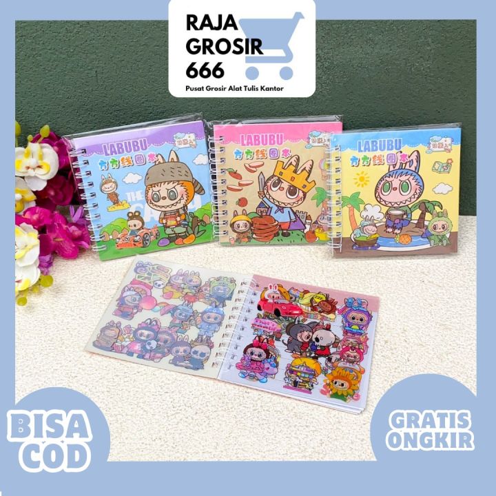 Buku Spiral Sticker Labubu SZ-335 BK-1722 / Album Sticker foto Labubu ...
