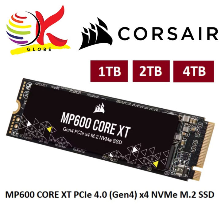 CORSAIR MP600 CORE XT 1TB / 2TB / 4TB PCIe 4.0 ( GEN4 ) X4 NVME M.2 SSD ...