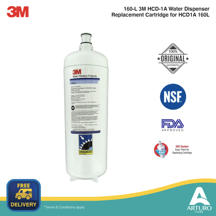 3M 160-L 3M HCD-1A Water Dispenser Replacement Cartridge for HCD1A 160 ...