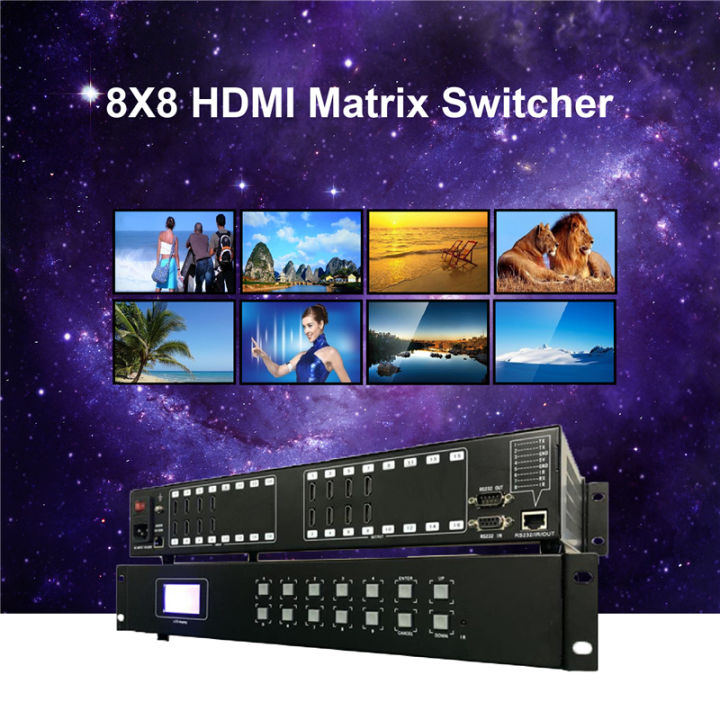 8x8 HDMI matrix switcher 8 in and 8 out LED&LCD TV HD 1920x1080p 30Hz ...