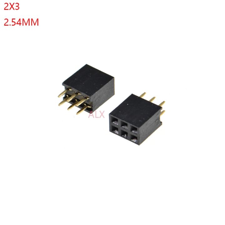 50PCS 2X3 PIN Double row Straight FEMALE PIN HEADER 2.54MM PITCH Strip ...