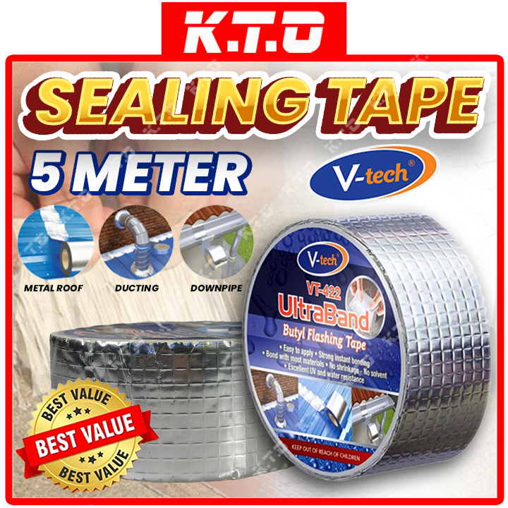 V-tech VT-422 UltraBand Butyl Flashing Tape Aluminium Foil Waterproof ...