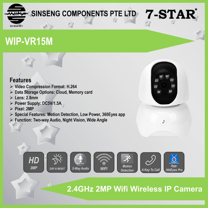 WiFi Wireless IP Camera Baby Monitor 360 Degree HD CCTV Real Time 2 Way ...