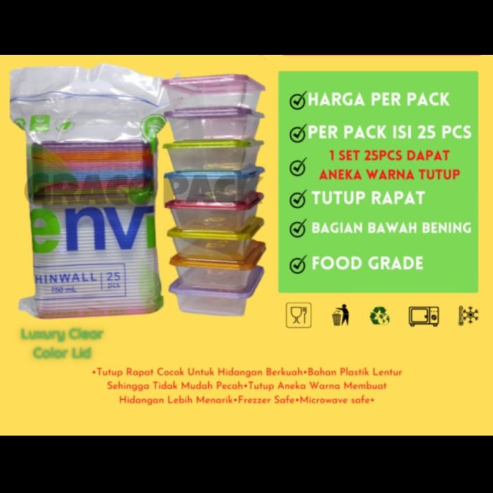 Harga / 25pcs Thinwall ENVI colors uk. 3.000ml Warna Clear LENTUR anti ...