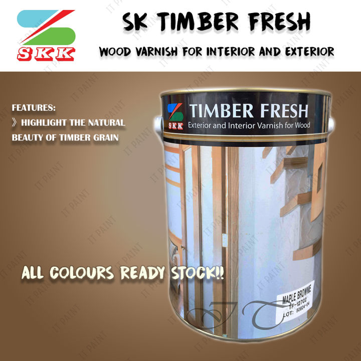 1 Liter SKK Timber Fresh Wood Varnish Shellac Wood Stain Syelek Kayu ...