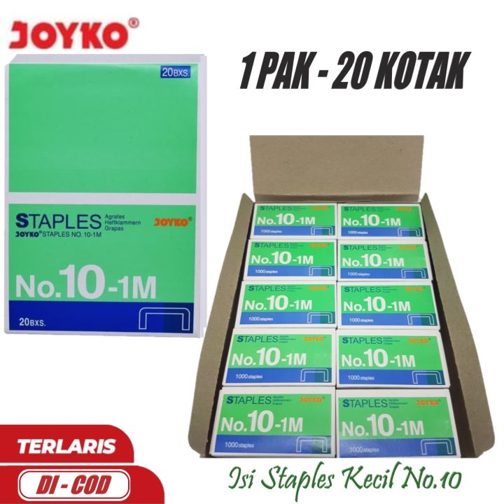 1 PAK BESAR (20 KOTAK) - ISI STAPLES KECIL NO.10 - REFILL STAPLER HD ...