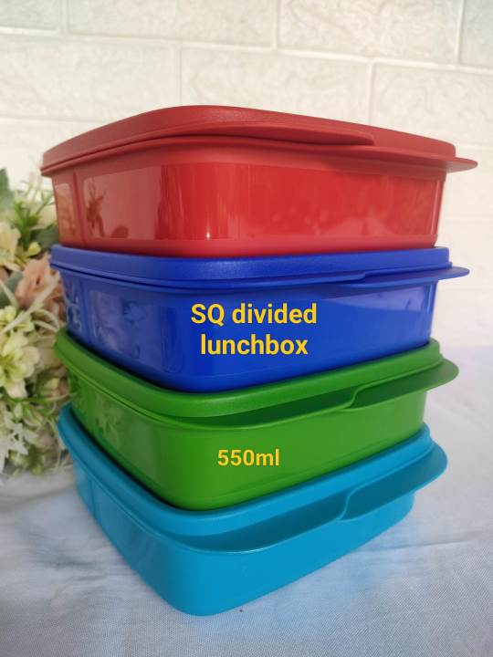 Tupperware Square Divided Lunch box | Lazada PH